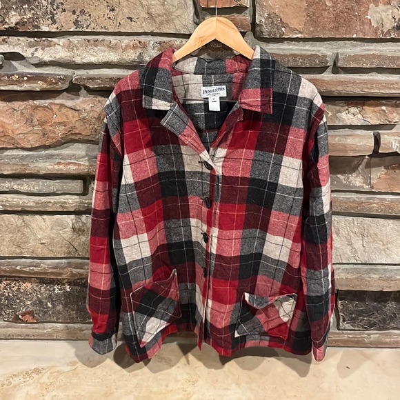 Pendleton | Jackets & Coats | Vintage Pendleton Heritage Limited Edition Wool Red And Black ...